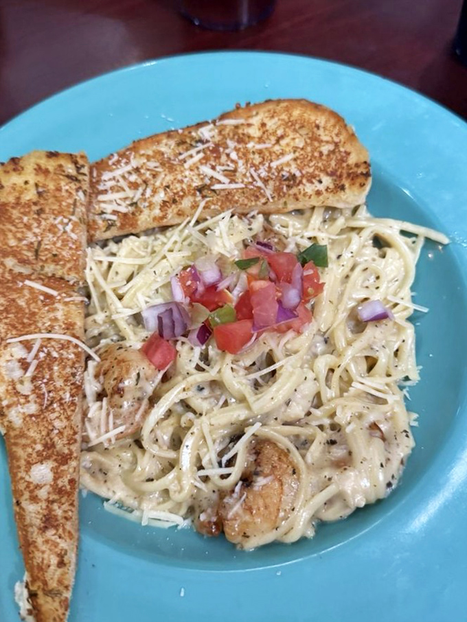 Pasta that proves seafood and carbs are soulmates in a creamy liaison that would make even Italian grandmothers nod approvingly.