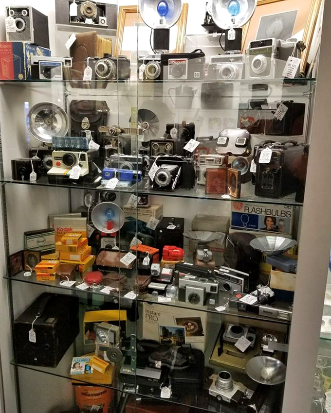 A photographer's dream&mdash;vintage cameras that captured weddings, birthdays, and everyday moments long before "selfie" entered our vocabulary.