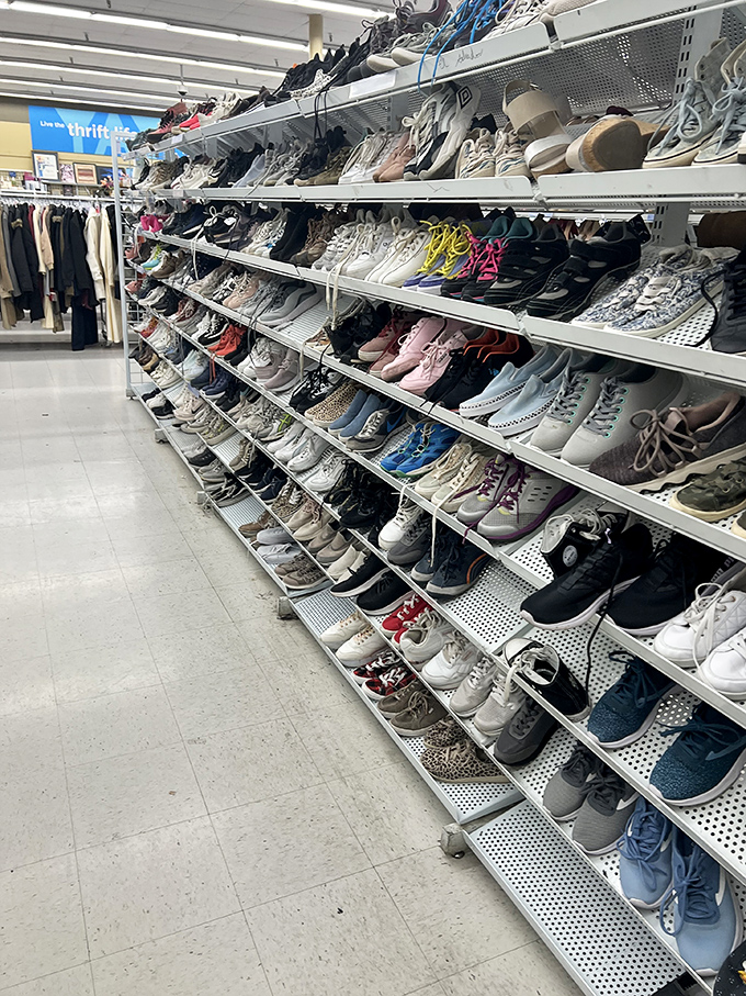 Shoe heaven for the budget-conscious sole searcher. From barely-worn sneakers to vintage boots, this footwear collection spans decades of style evolution.