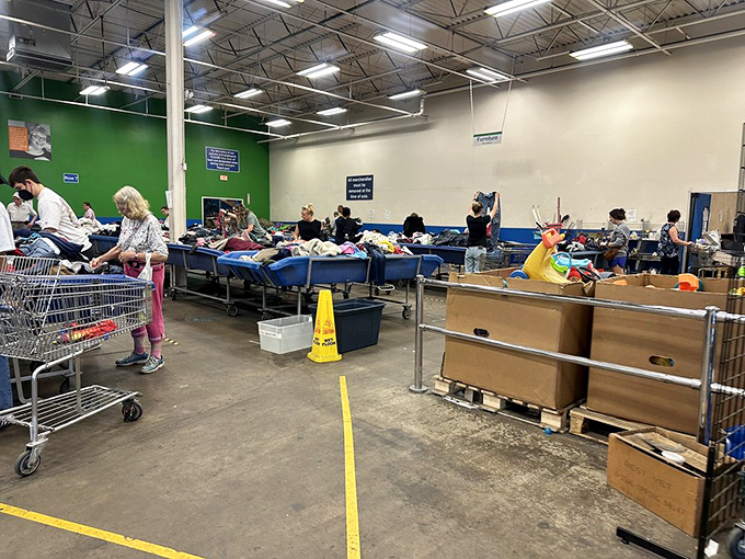 The dance of the determined shoppers &ndash; part strategy, part intuition. Veterans know to circle the fresh bins like sharks sensing opportunity. 