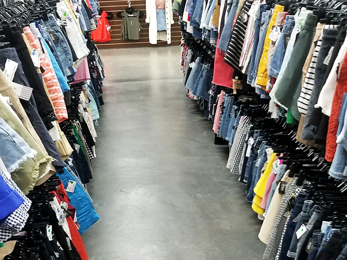Wide, organized aisles make treasure hunting civilized &ndash; no digging through chaotic piles or wrestling other shoppers for that perfect find.