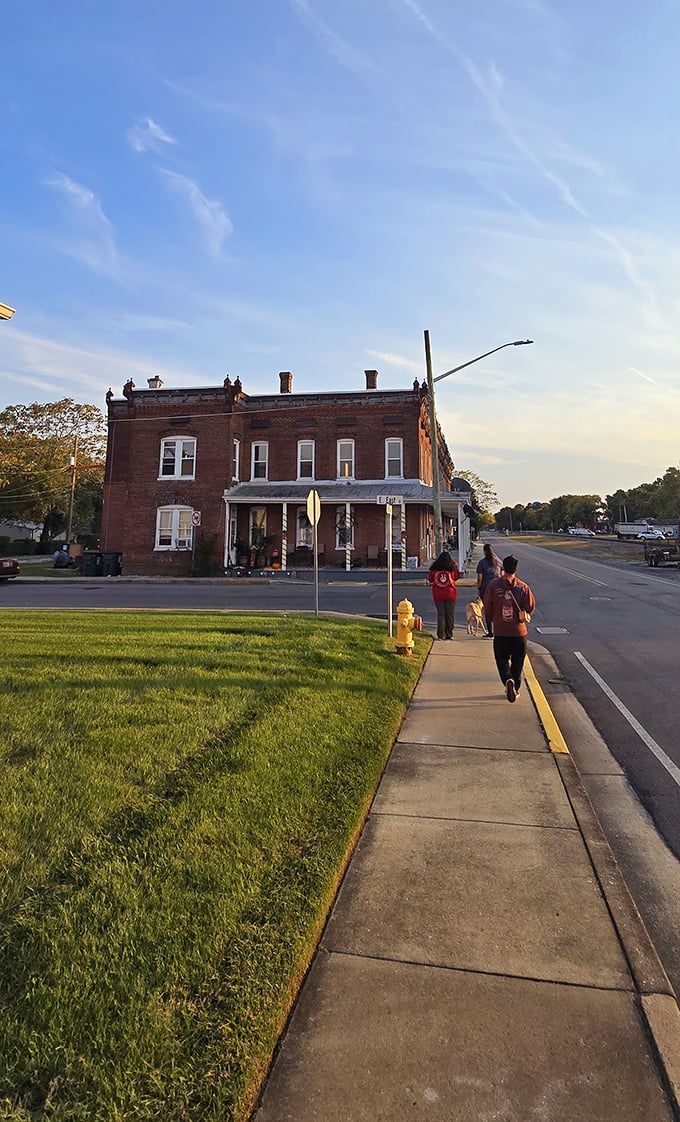 Evening strollers enjoy sidewalks where you can actually hear yourself think instead of paying premium prices for peace and quiet.