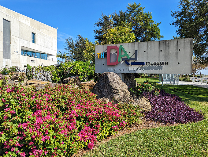 Even the museum signage gets the full Dal&iacute; treatment &ndash; because normal letters are for normal places.