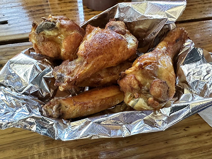These wings didn't just meet smoke&mdash;they had a deep, meaningful relationship with it. Crispy skin, tender meat, and a color that screams "I know what I'm doing."