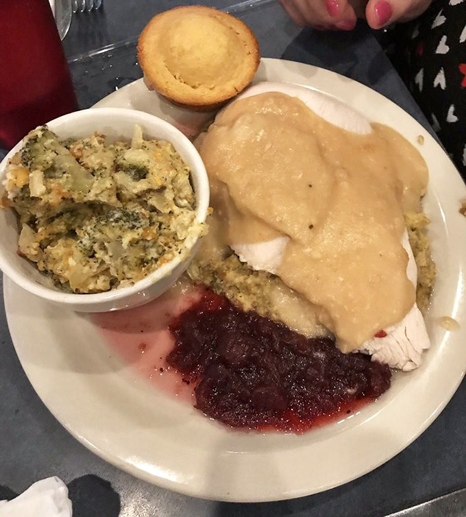 Thanksgiving on a plate doesn't need to wait for November—this turkey dinner with cranberry sauce brings holiday comfort any day of the year.