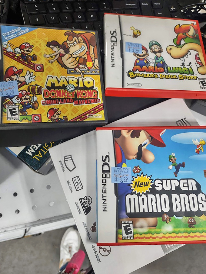 Gaming nostalgia central, where your childhood favorites wait patiently for their second act in someone's living room.