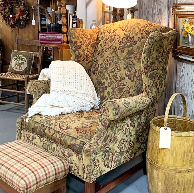 This wingback chair isn't just furniture&mdash;it's a throne waiting for its next storyteller. Add a good book and you've got the perfect Sunday afternoon escape pod.