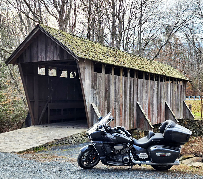 Even modern motorcycles can't help but pose for pictures at this irresistibly photogenic North Carolina treasure. 