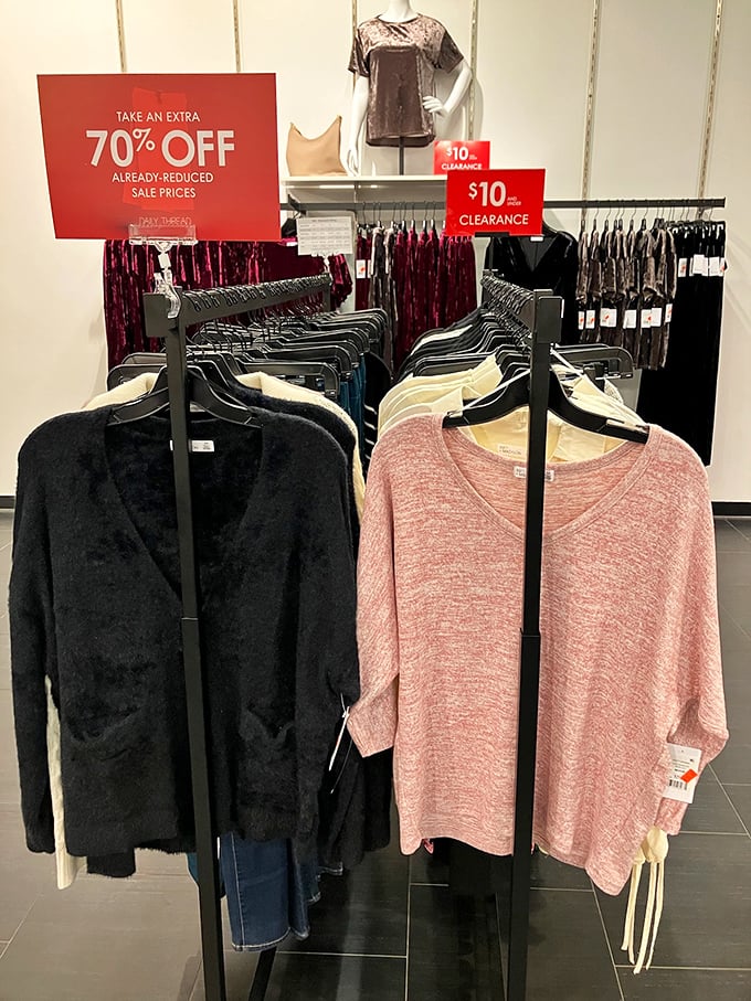 The "70% OFF" sign&mdash;three words that can make even the most frugal shopper's heart beat faster and credit card leap voluntarily from wallet to counter.