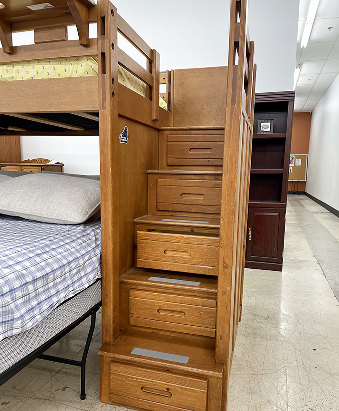 Not just bunk beds&mdash;a childhood adventure station with built-in drawers that would make Marie Kondo weep with organizational joy.