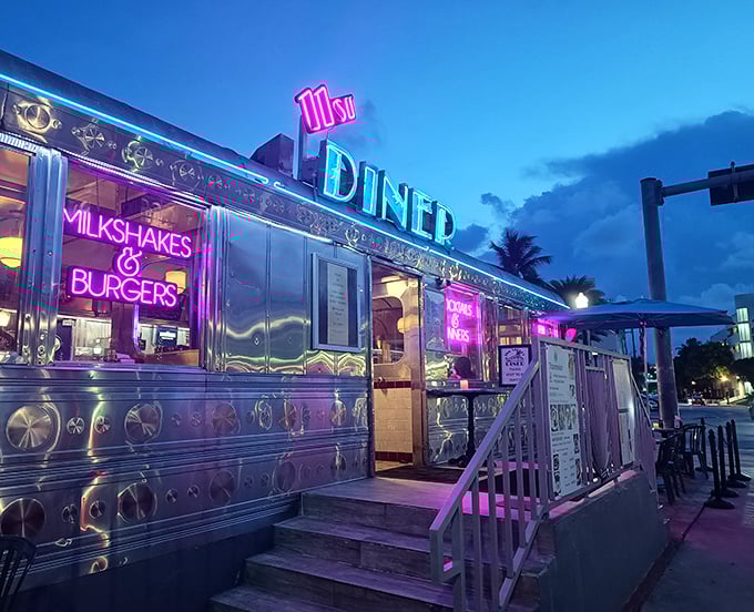 Neon promises and chrome dreams &ndash; this authentic railcar serves up shakes with a side of history.