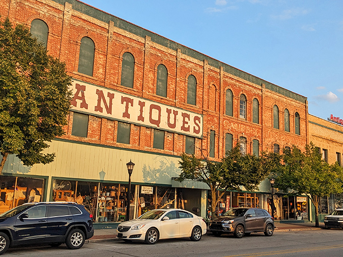 This historic brick building houses multiple dealers, each offering their own slice of antique heaven inside.