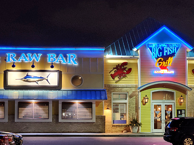 Wilmington's riverfront gem glows like a beacon calling hungry sailors home for supper. 