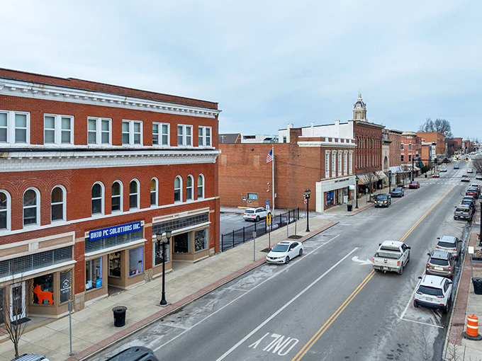 This scenic overlook captures Cambridge's rolling hills and peaceful neighborhoods where retirement dreams become beautiful daily reality.