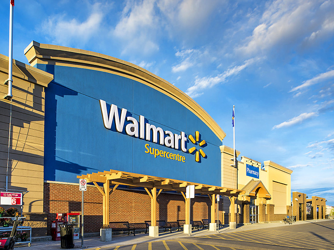 Even big box stores look dignified against Delaware's picture-perfect blue skies and puffy white clouds.