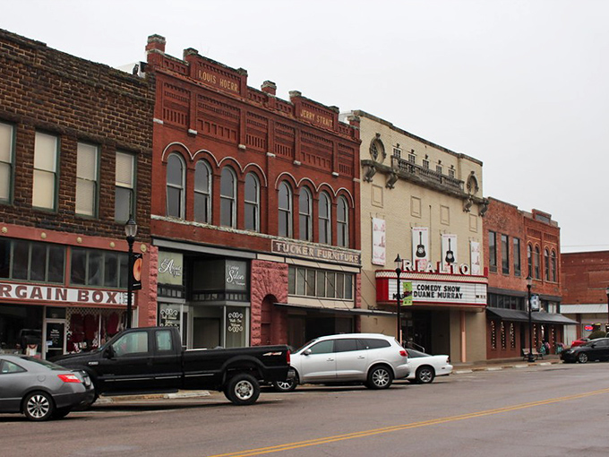 Denison's beautifully preserved downtown looks like it's waiting for a parade that started in 1950. Those brick buildings have character you can't manufacture!