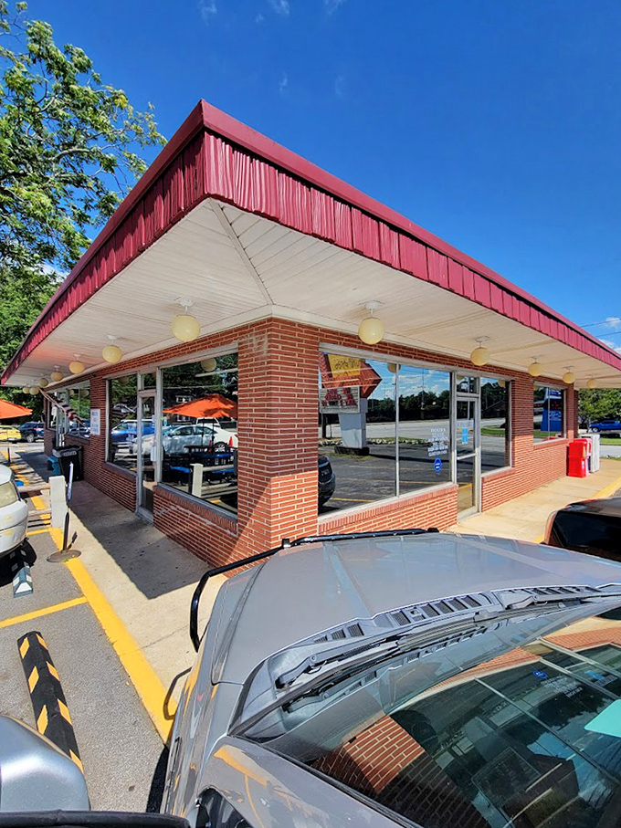 Classic drive-in architecture meets modern appetites - some things never go out of style, thankfully.