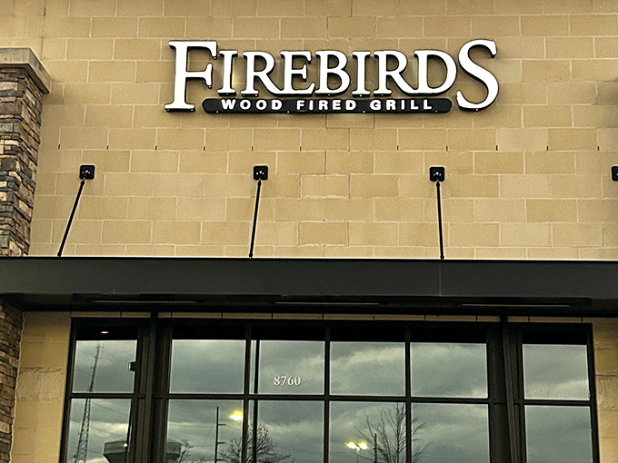 Firebirds' stone and wood exterior speaks of rustic elegance. Like a lumberjack who secretly attended culinary school&mdash;rugged yet refined.