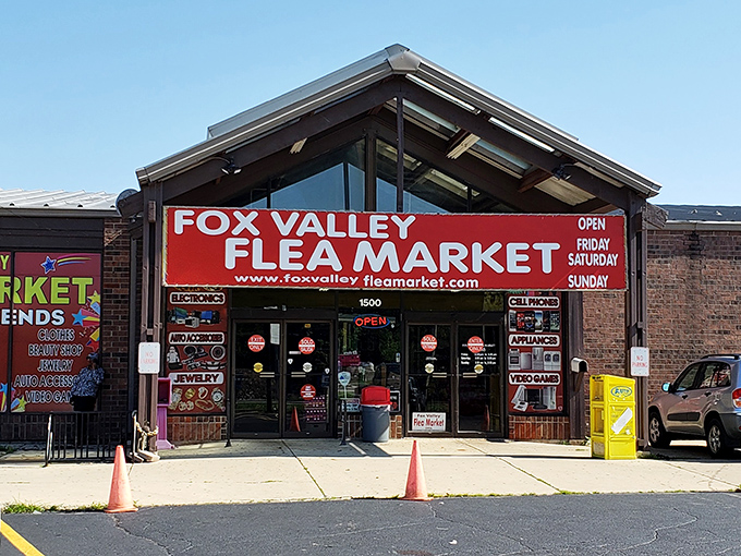 Fox Valley's storefront welcomes bargain hunters with the promise of indoor comfort and year-round treasure hunting opportunities.
