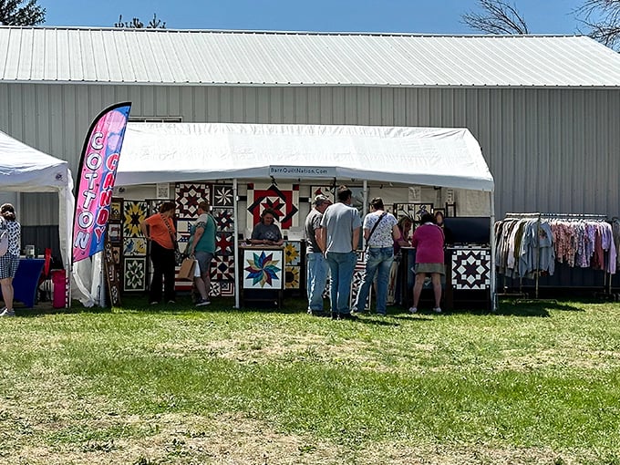 Small-town markets pack big surprises &ndash; like finding designer quilts next to vintage farm equipment.