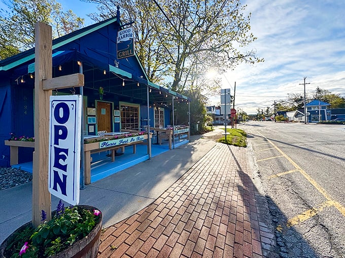 Glen Arbor's tree-lined streets create natural air conditioning that puts any mall food court to shame.