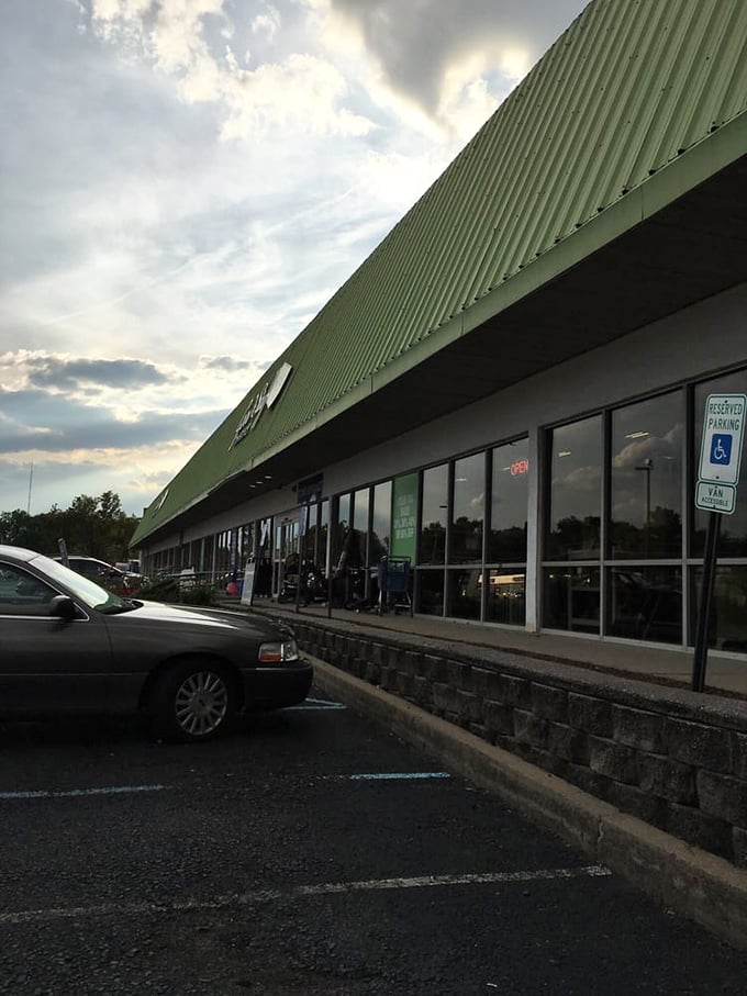 Good Stuff's distinctive green roof stands out like a dollar bill in a sea of pennies.