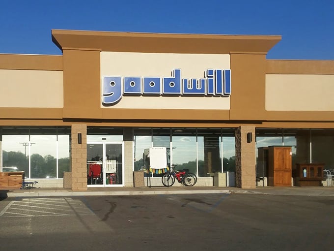 Goodwill's familiar blue sign is like seeing an old friend who always has something interesting to share.