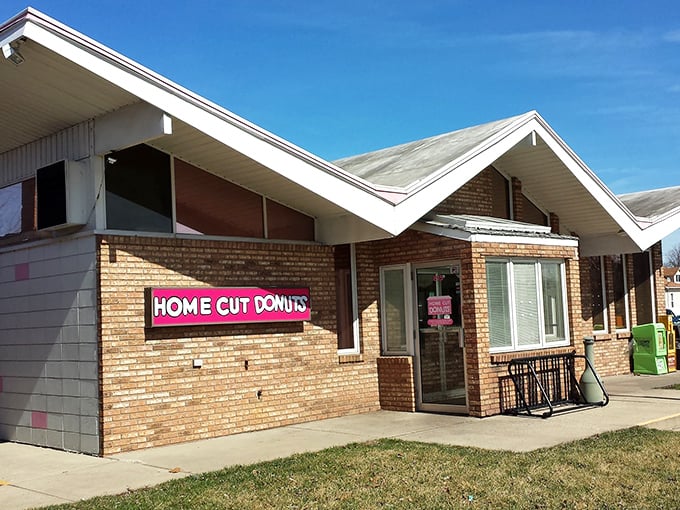 Home Cut Donuts' straightforward brick exterior promises no gimmicks&mdash;just honest-to-goodness donuts that have kept Joliet residents coming back for generations.
