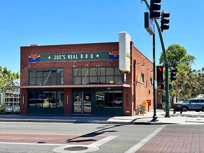 That brick facade and neon promise deliver exactly what your barbecue-loving heart has been craving.