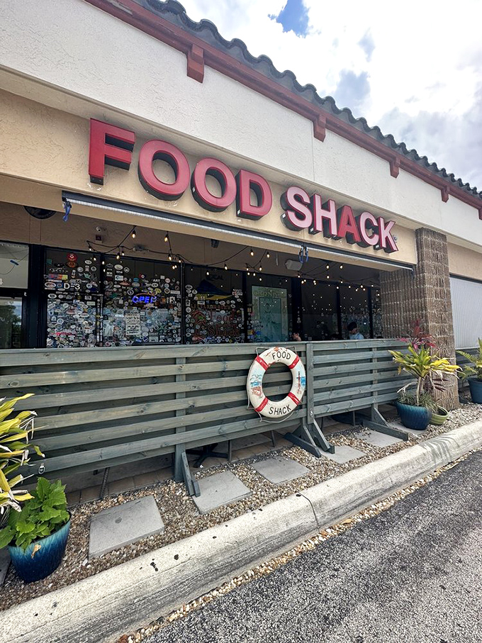 The Food Shack's colorful exterior and life preserver are your first clues that fun, unfussy seafood awaits inside.