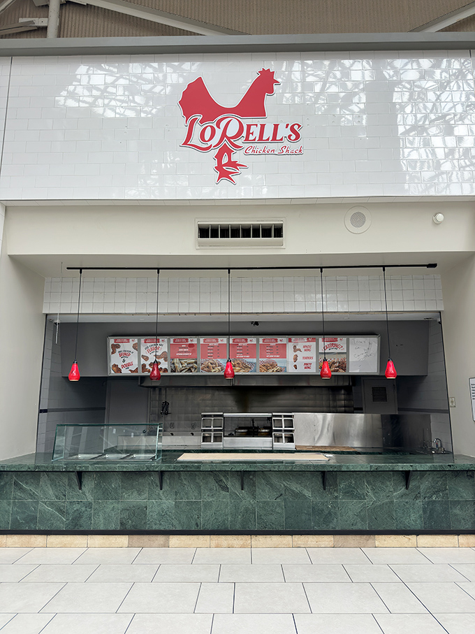 Food court excellence exists, and LoRell's red rooster logo proves it every single day.