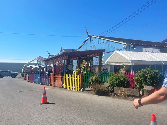 M&M's festive facade promises adventures in shopping &ndash; where flea market meets fiesta in the best possible way.