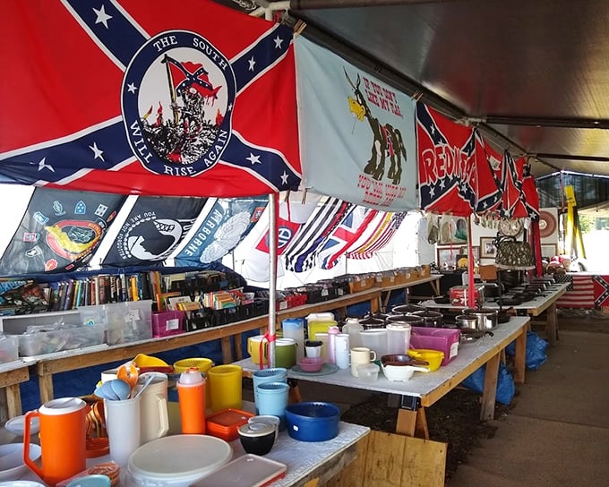 Mio's outdoor market sprawls like a Norman Rockwell painting came to life with better prices.