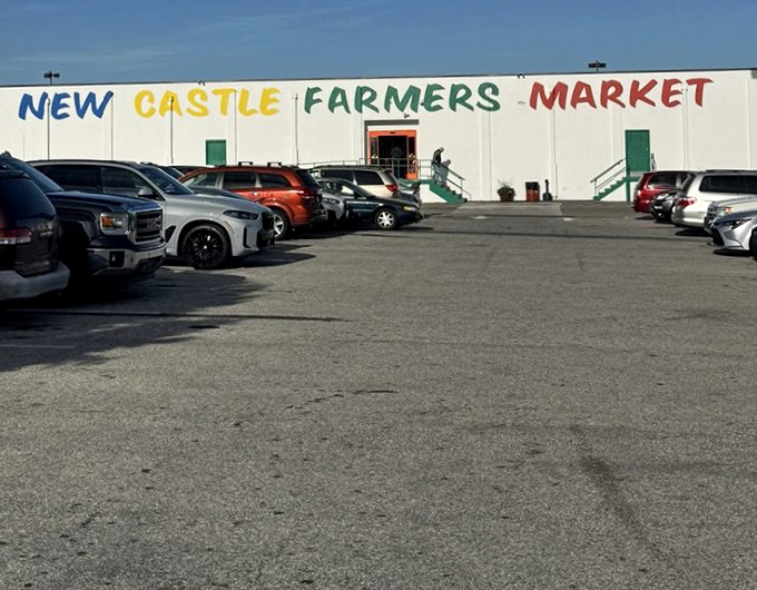 The busy parking lot tells the story of Saturday morning treasure hunters gathering for their weekly adventure.