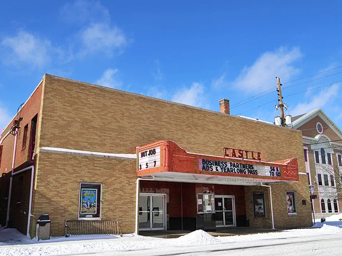 Small-town theater magic where marquees promise entertainment and memories that last a lifetime together.