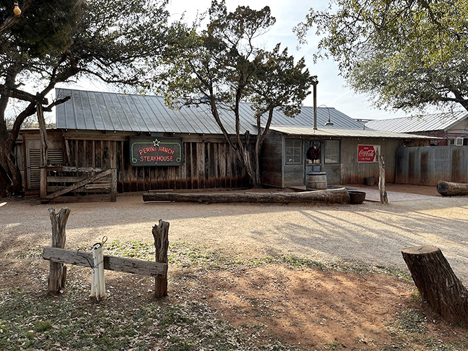 Perini Ranch looks like it grew naturally from the Texas soil. This wooden haven is where steak dreams come true.