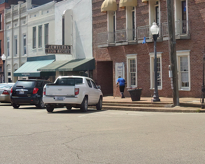 Pontotoc's angle parking accommodates everyone, including folks who need a little extra time getting around town.