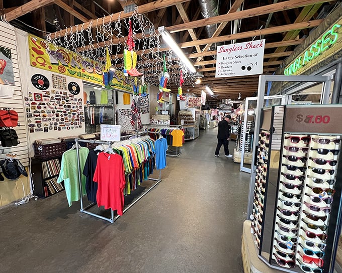 Red Barn Flea Market brings the color and the deals! Where T-shirts pop, sunglasses shine, and the hunt for hidden gems never stops.