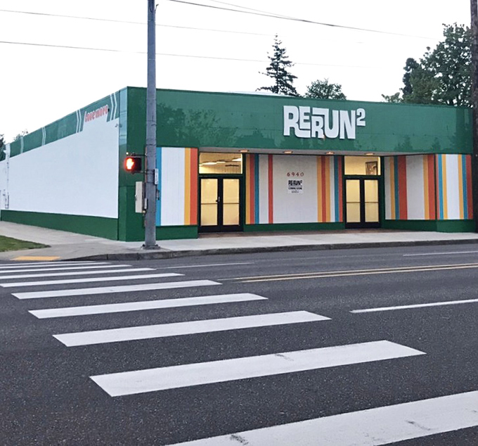 Rerun's colorful striped exterior practically vibrates with the athletic energy of the gear inside.