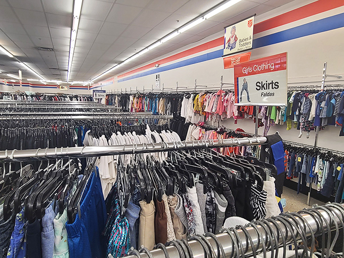 Dover's Salvation Army store stretches wide enough to house a small airplane - now that's serious shopping space.