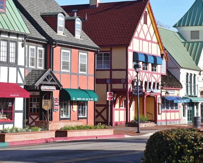 Half-timbered Danish buildings transport you straight to Copenhagen without the jet lag.