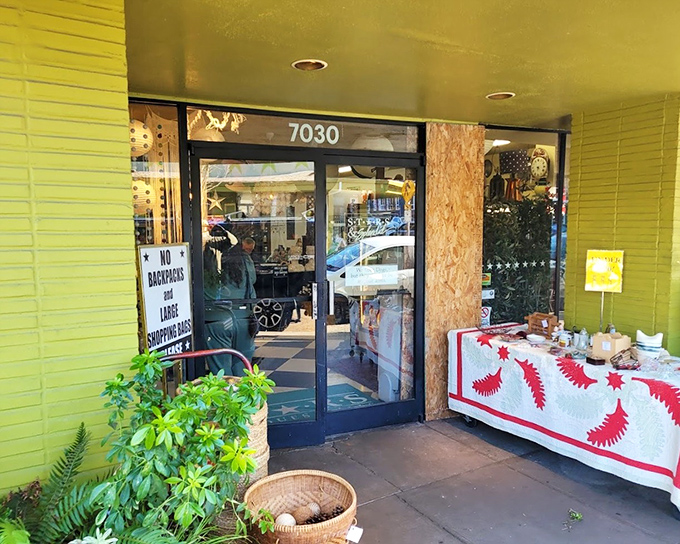 Behind that cheerful yellow exterior lies a treasure trove where Hollywood glamour meets small-town charm perfectly.