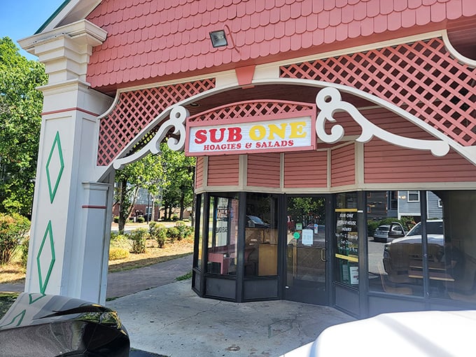 Distinctive architecture hints at the authentic hoagie traditions waiting to surprise your palate completely.