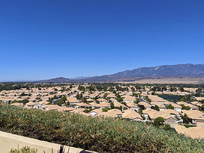 The sun paints the sky while manufactured homes prove that affordable living can still look absolutely stunning.