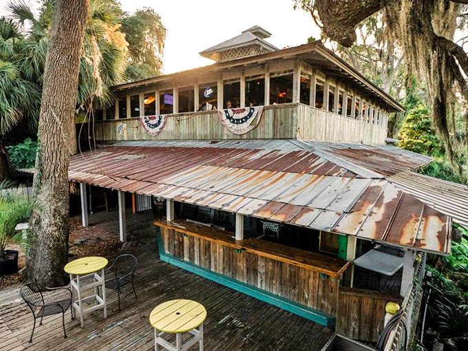 Sunbury Crab Company's multi-level charm overlooks waters where your dinner was swimming this morning.