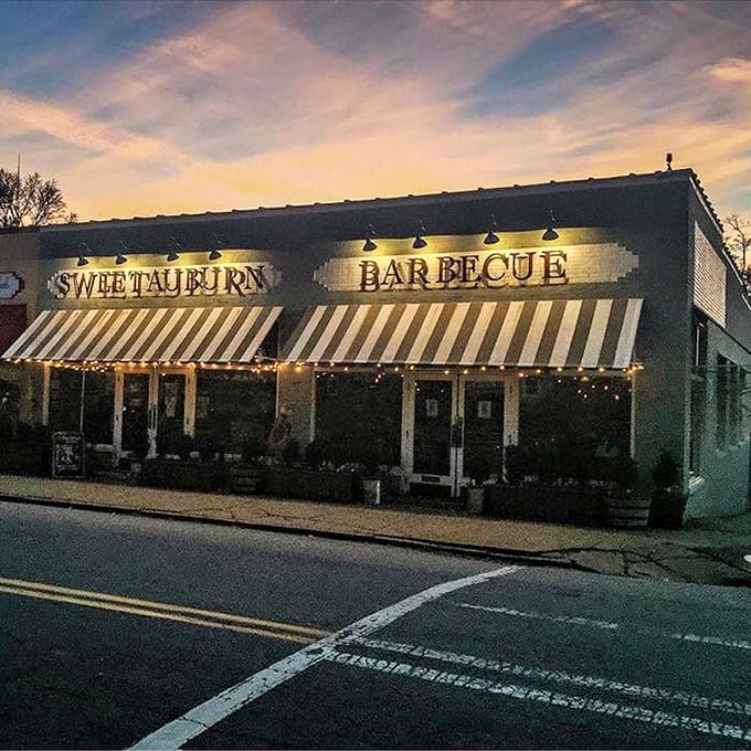 Classic awnings and timeless charm create the perfect setting for barbecue that honors Southern culinary heritage.