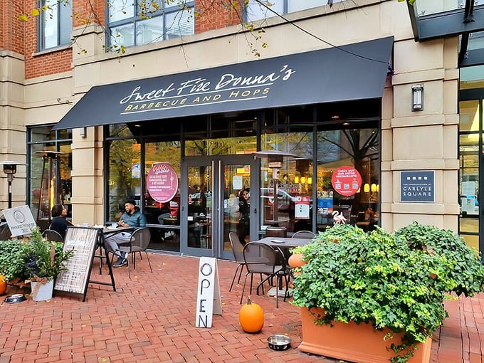 Brick charm meets barbecue excellence - this is where neighborhood dining gets elevated to an art form.