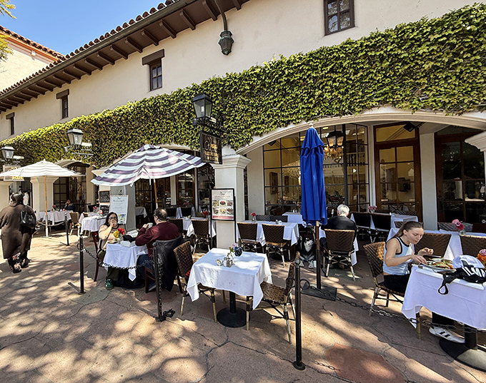 Ivy-covered walls and outdoor dining create the perfect Santa Barbara setting for Danish pastry perfection.