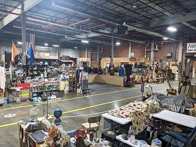 Industrial bones meet treasure hunter's paradise. The Market at the Mill transforms Pickens' manufacturing past into retail therapy.