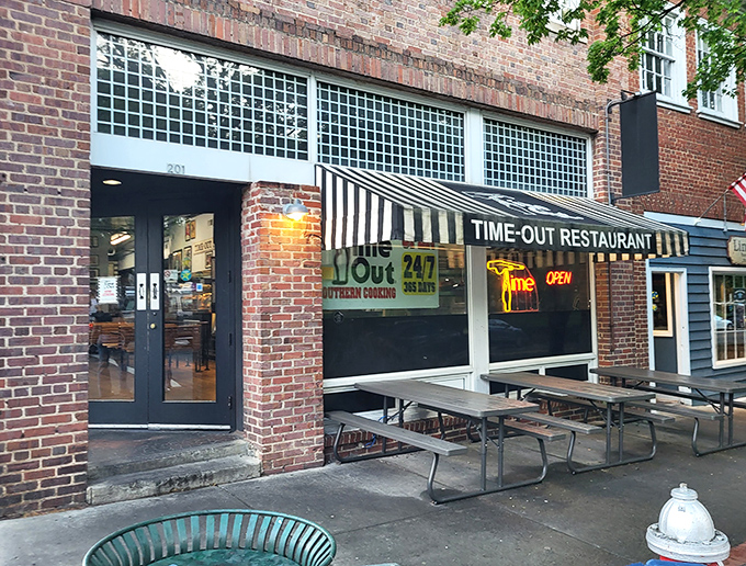 Time-Out's brick facade on Franklin Street has welcomed generations of Chapel Hill chicken enthusiasts.